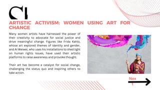 Celebrating Women’s Contributions to Arts and Culture The Artistic ...