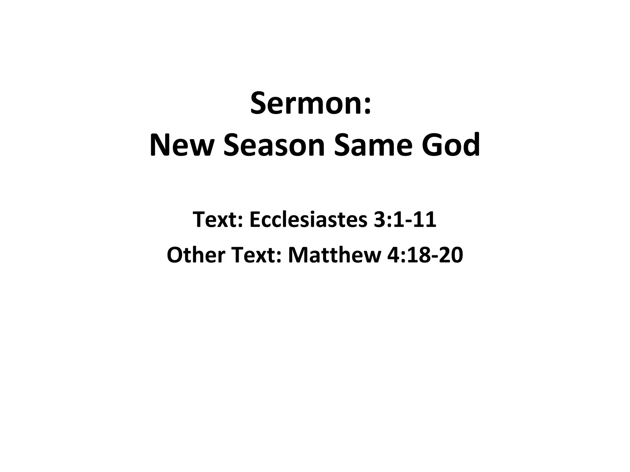 Celebration sunday sermon notes | PPT