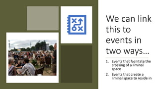 Liminality and liminal spaces | PPTX