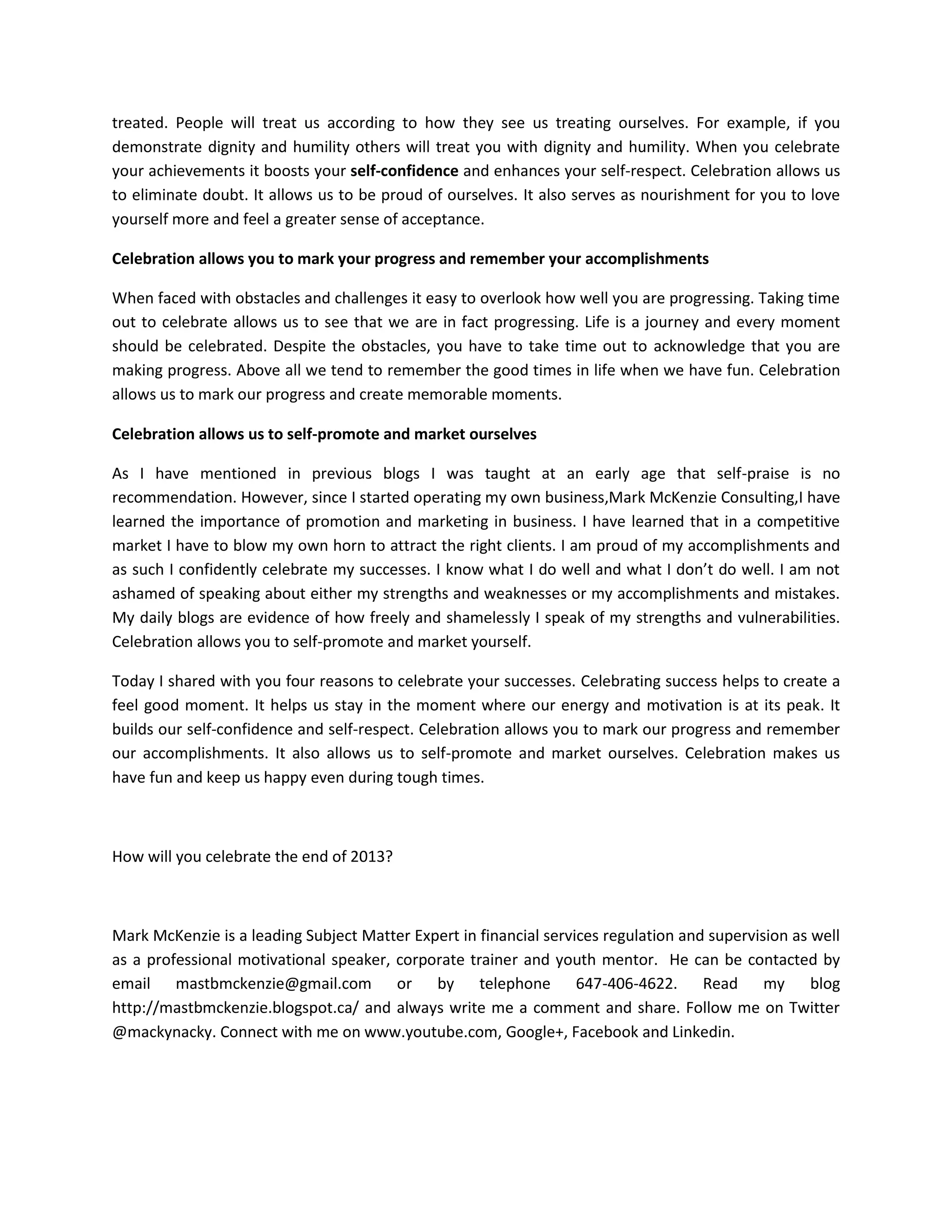 Celebration of Success | DOCX