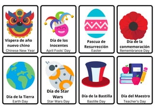 Celebrations - Spanish Vocabulary - Flashcards.pdf
