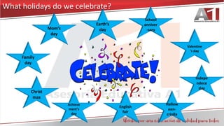 Celebrations for holidays | PPTX