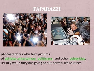 ESL Intermediate Celebrities | PPTX