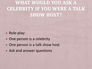 ESL Intermediate Celebrities | PPTX