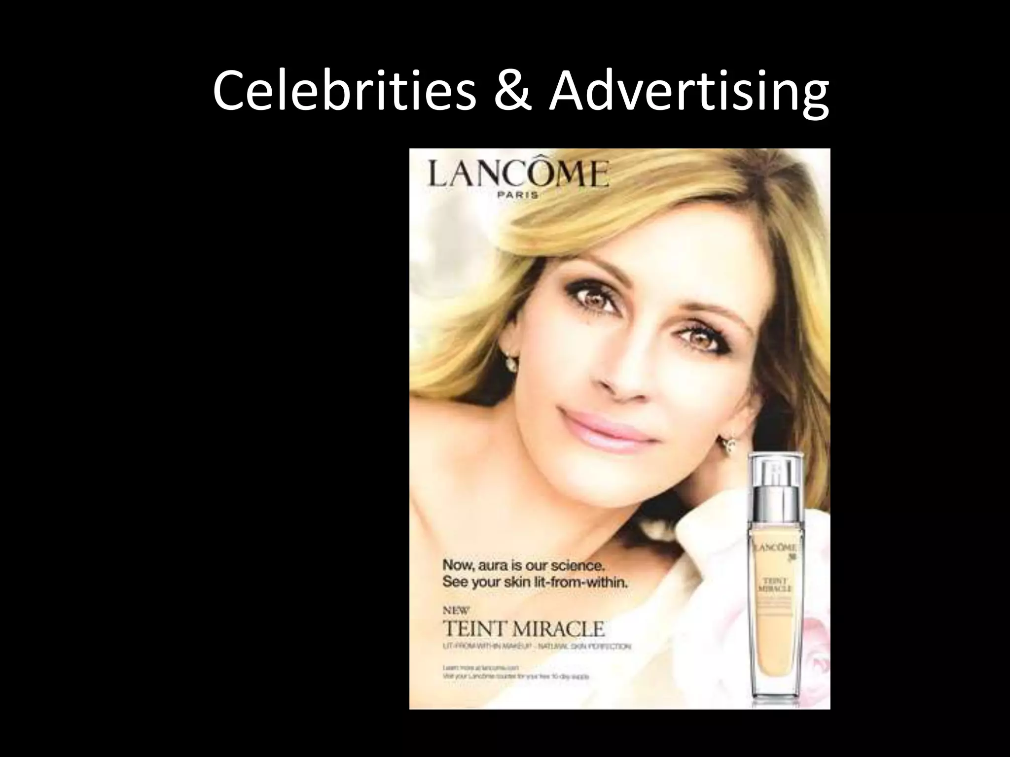 Using Celebrities in Advertising | PPTX