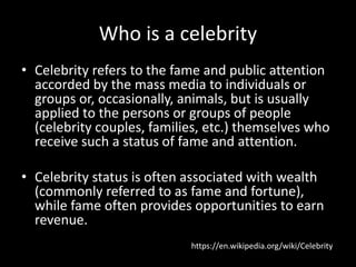 Using Celebrities in Advertising | PPTX