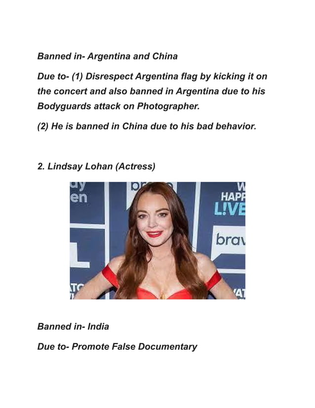 Celebrities Banned By Other Countries Pdf