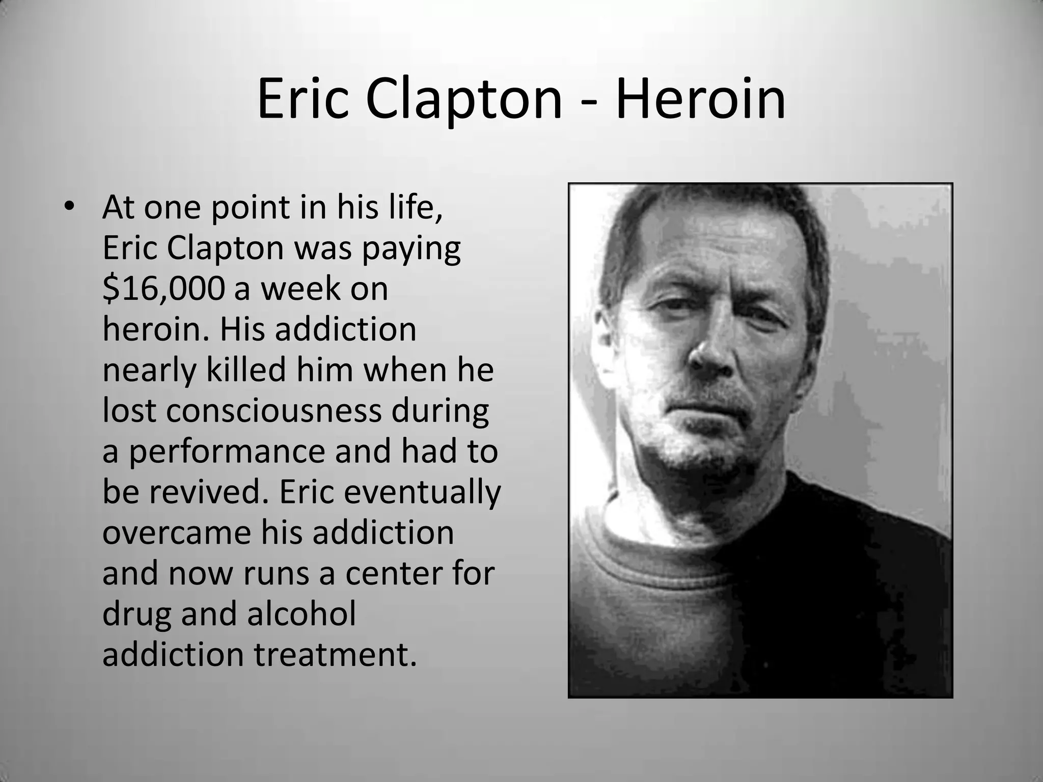 Celebrities who have recovered from addiction | PPTX