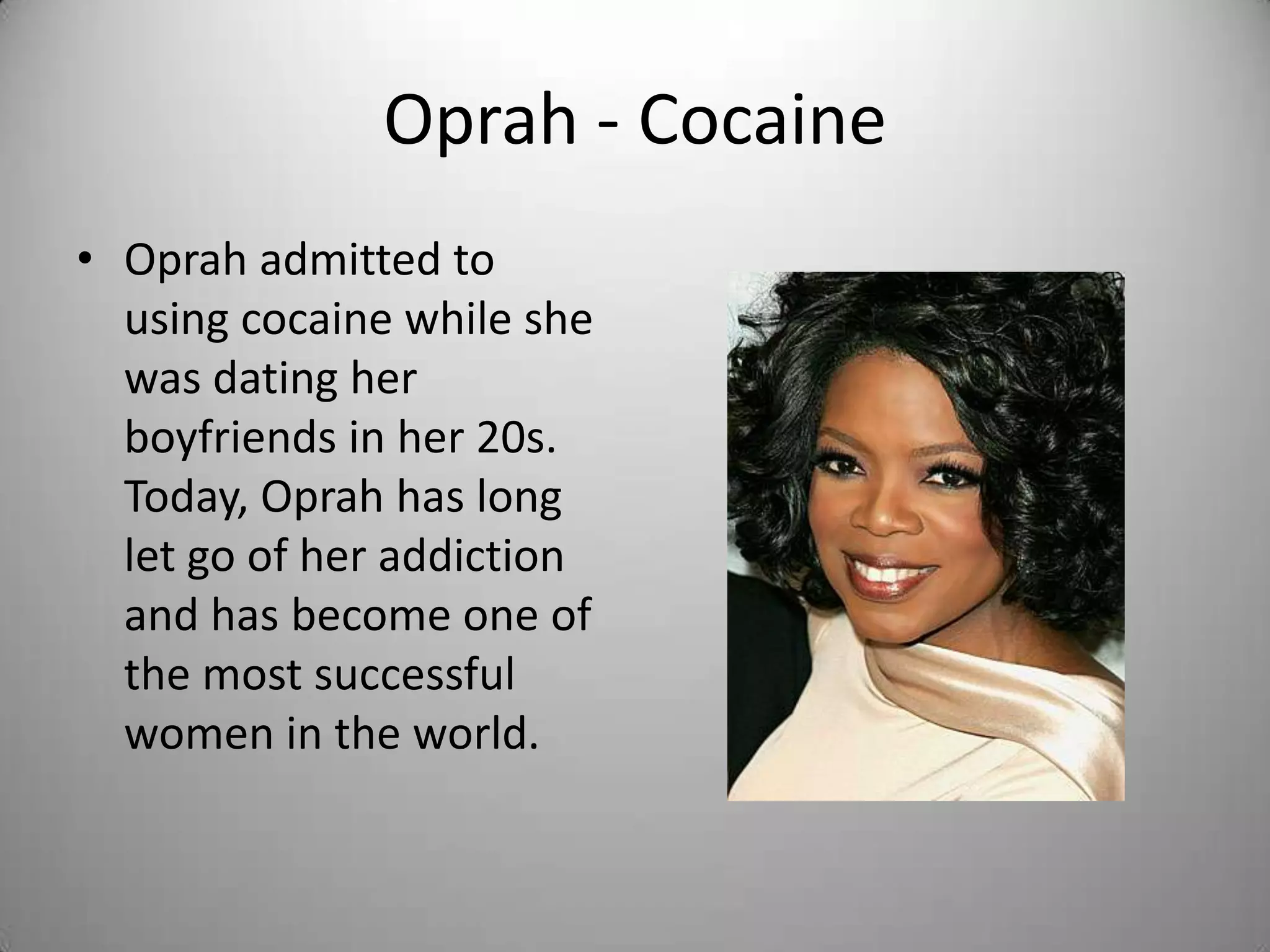 Celebrities who have recovered from addiction | PPTX