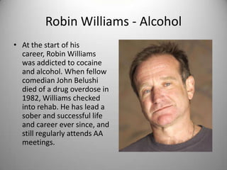 Celebrities who have recovered from addiction | PPTX