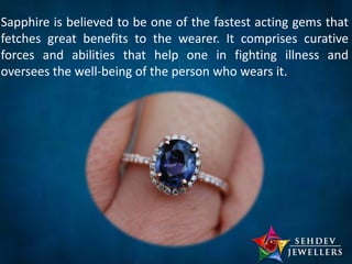Celebrities With Their Unique Sapphire Engagement Ring | PPTX