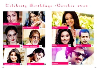 Celebrity Birthdays October 2015 Cinesprint Magazine | PDF
