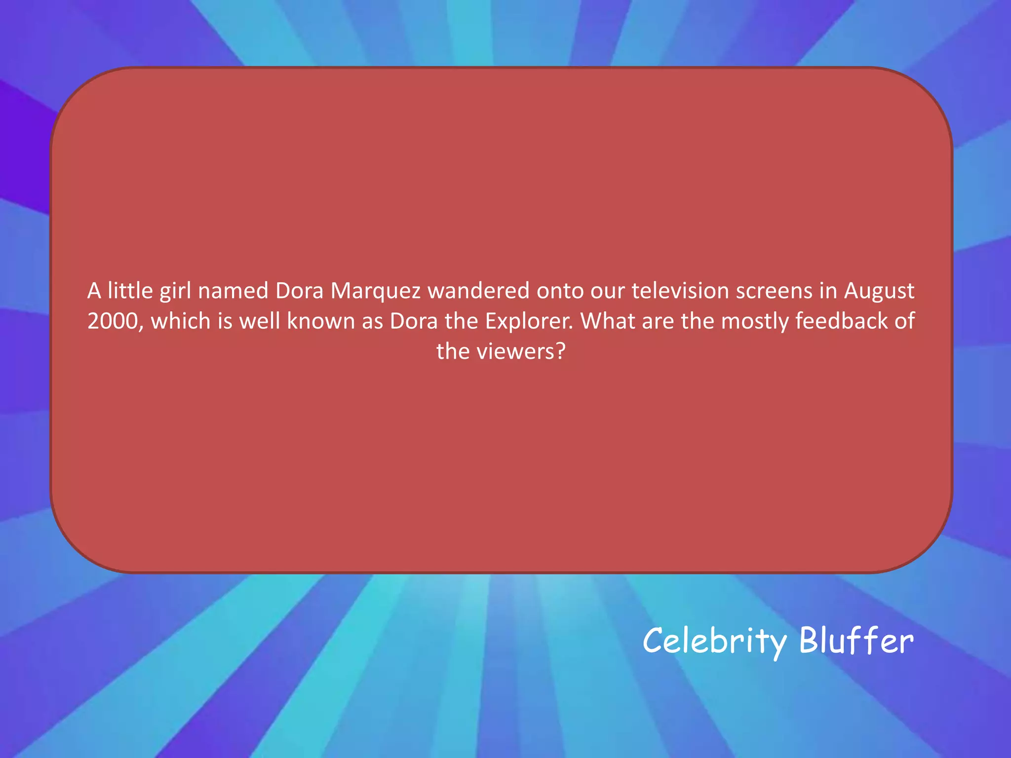 Celebrity bluff | PPTX