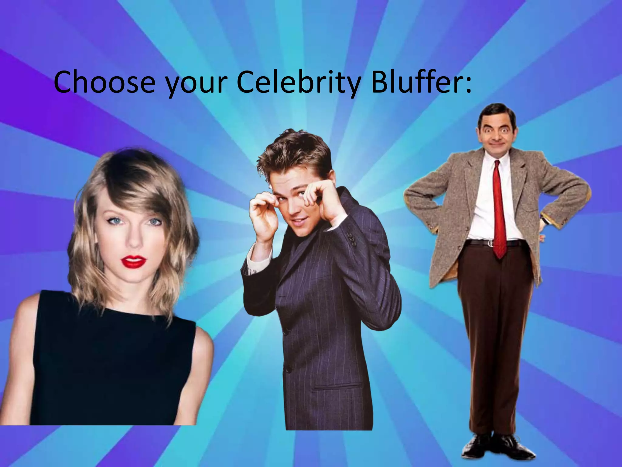 Celebrity bluff | PPTX