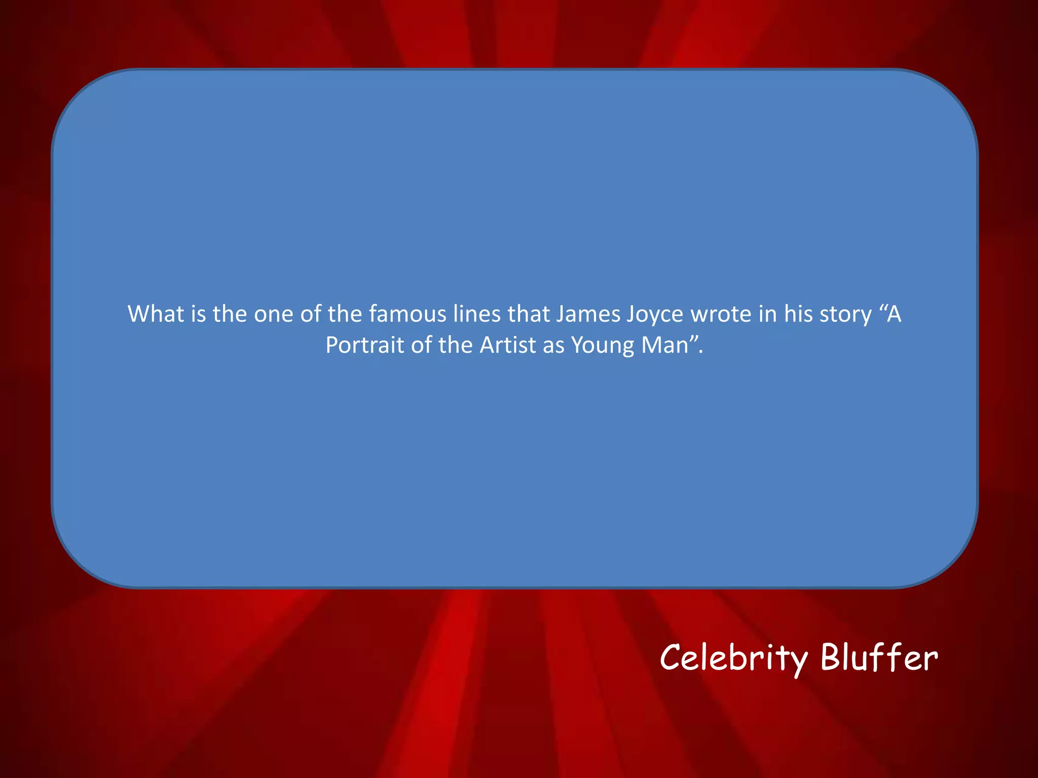 Celebrity bluff | PPTX