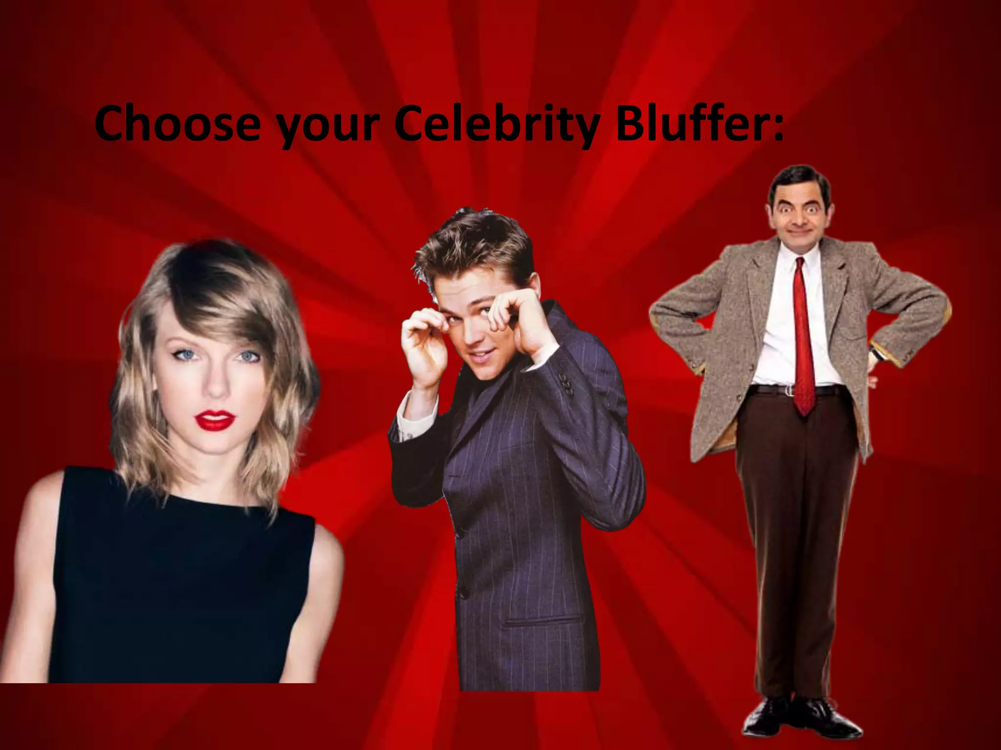 Celebrity bluff | PPTX