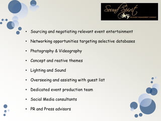 Celebrity event management | PPTX