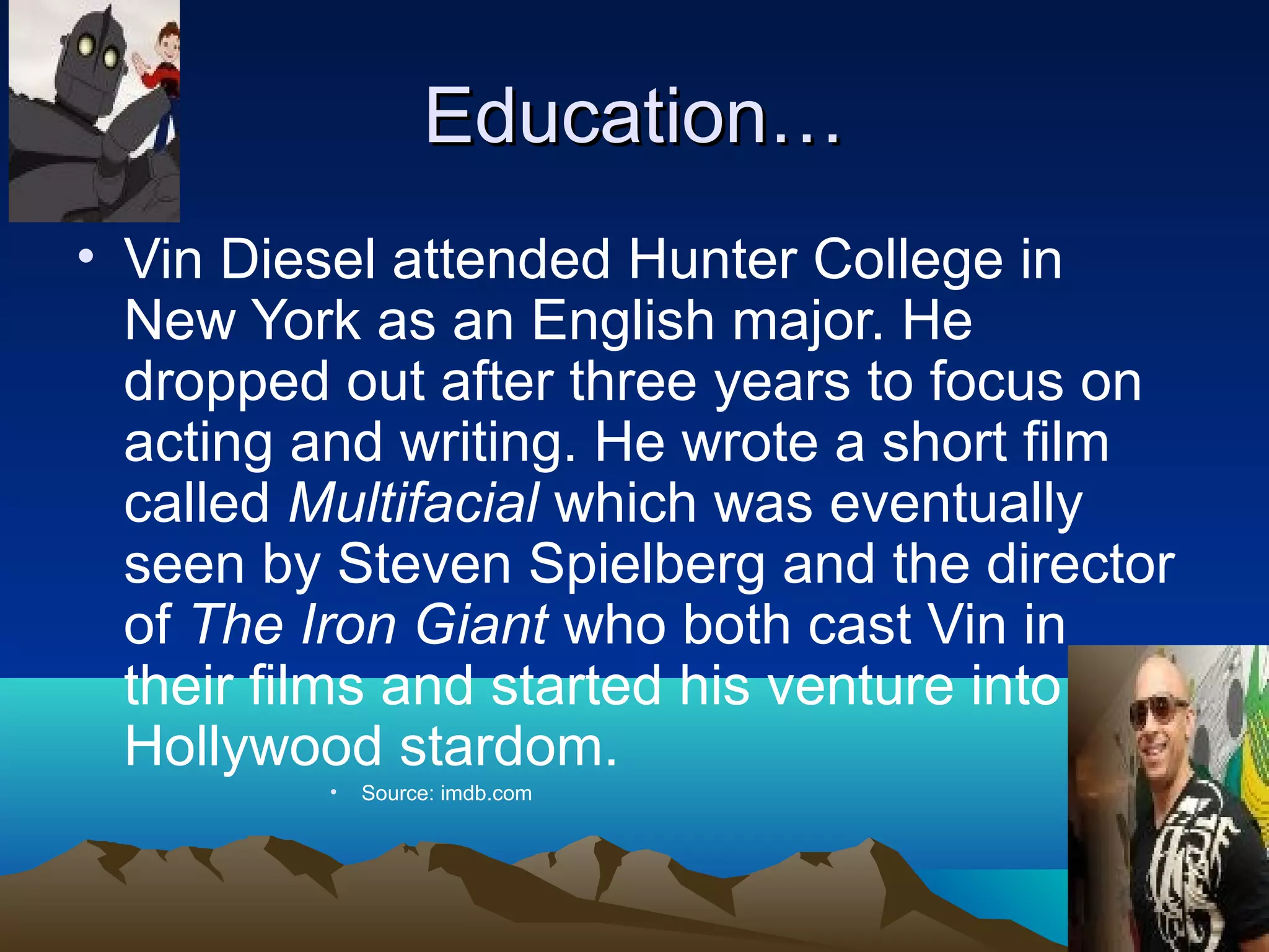 Celebrity spotlight example power point | PPT | Movies | Entertainment