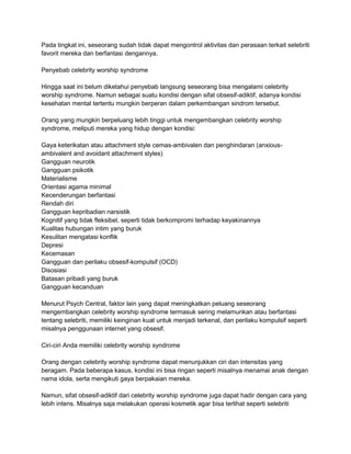 Celebrity Worship Syndrome Terlalu Fanatik pada Idola.docx