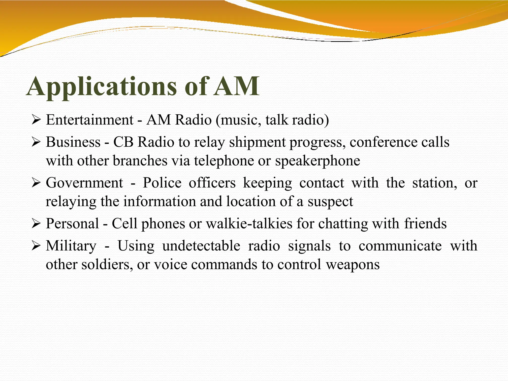 Ce Lecture On Various Am Modulation And Demodulation Ppt