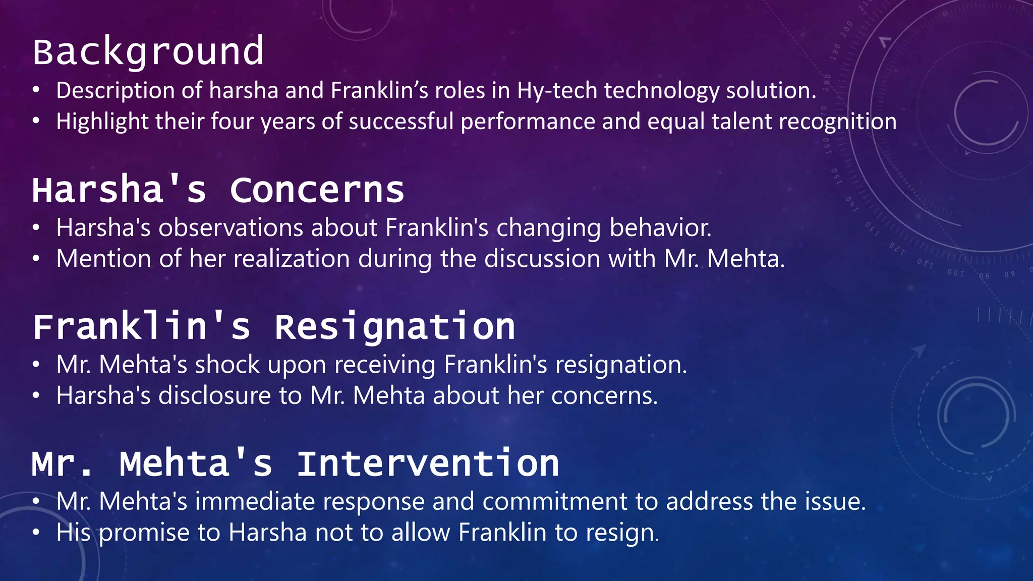 HRM Case study of harsha and franklin | PPTX