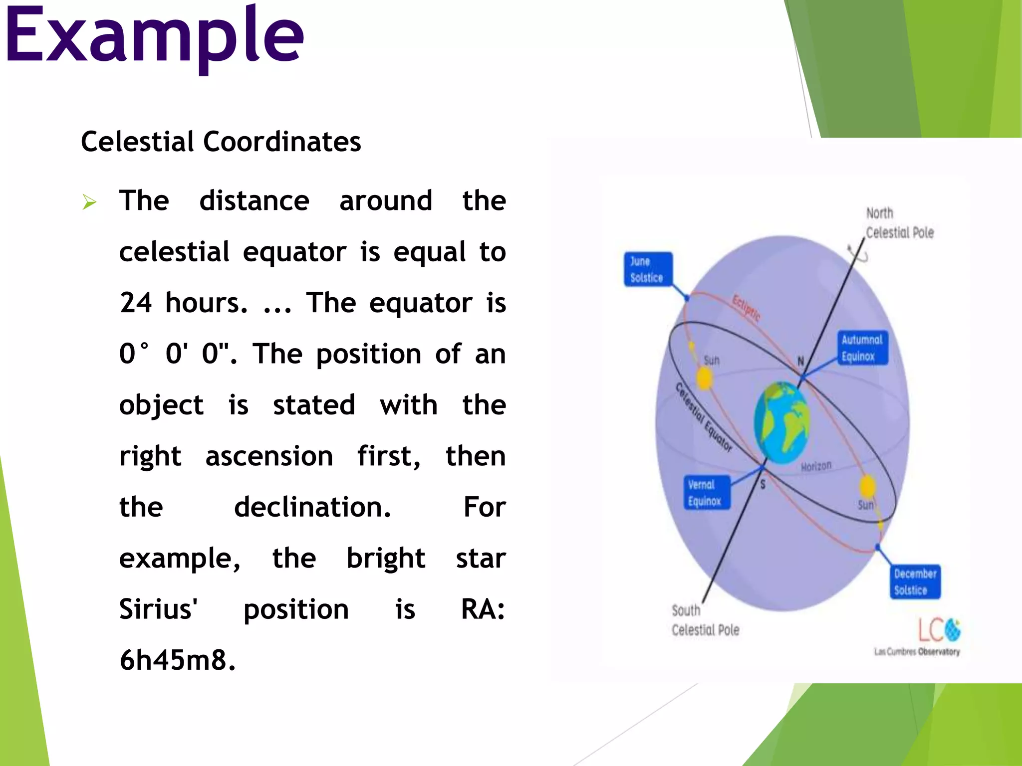 Celestial coordinates | PPTX