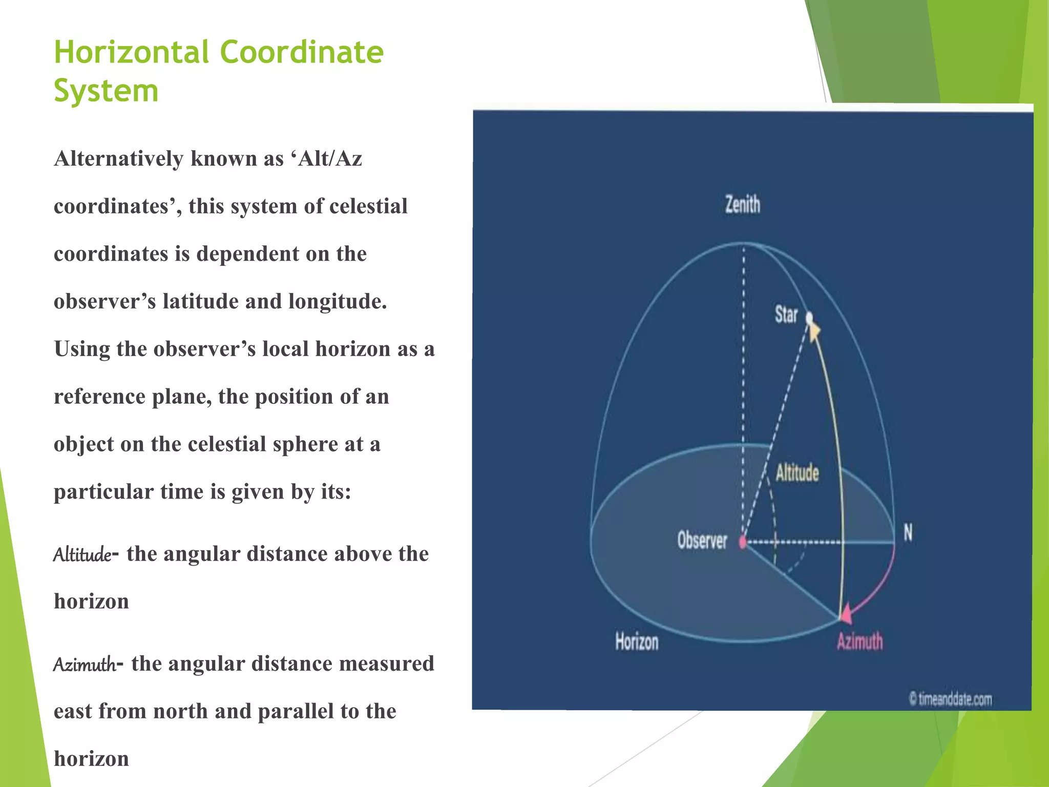 Celestial coordinates | PPTX