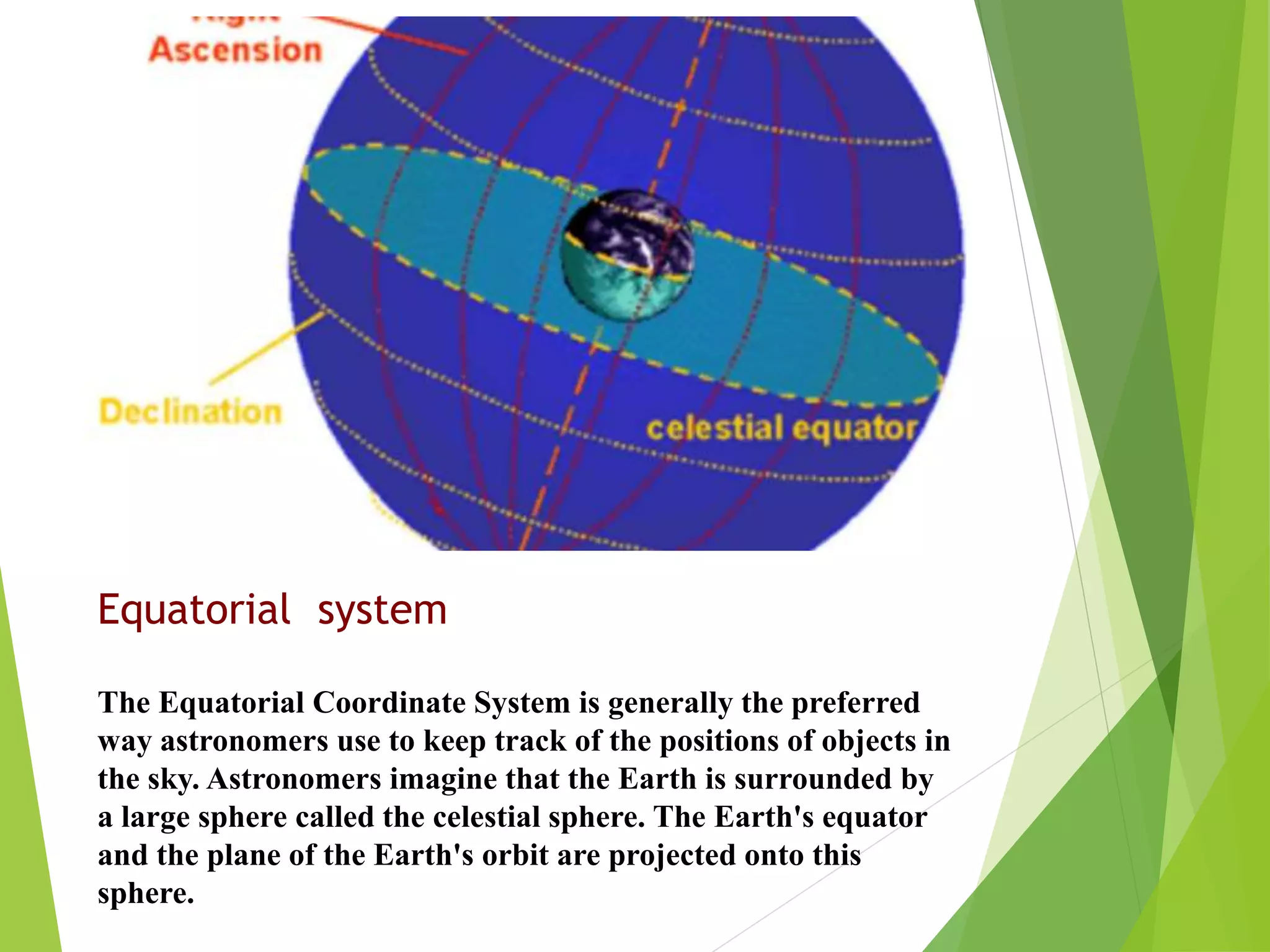 Celestial coordinates | PPTX