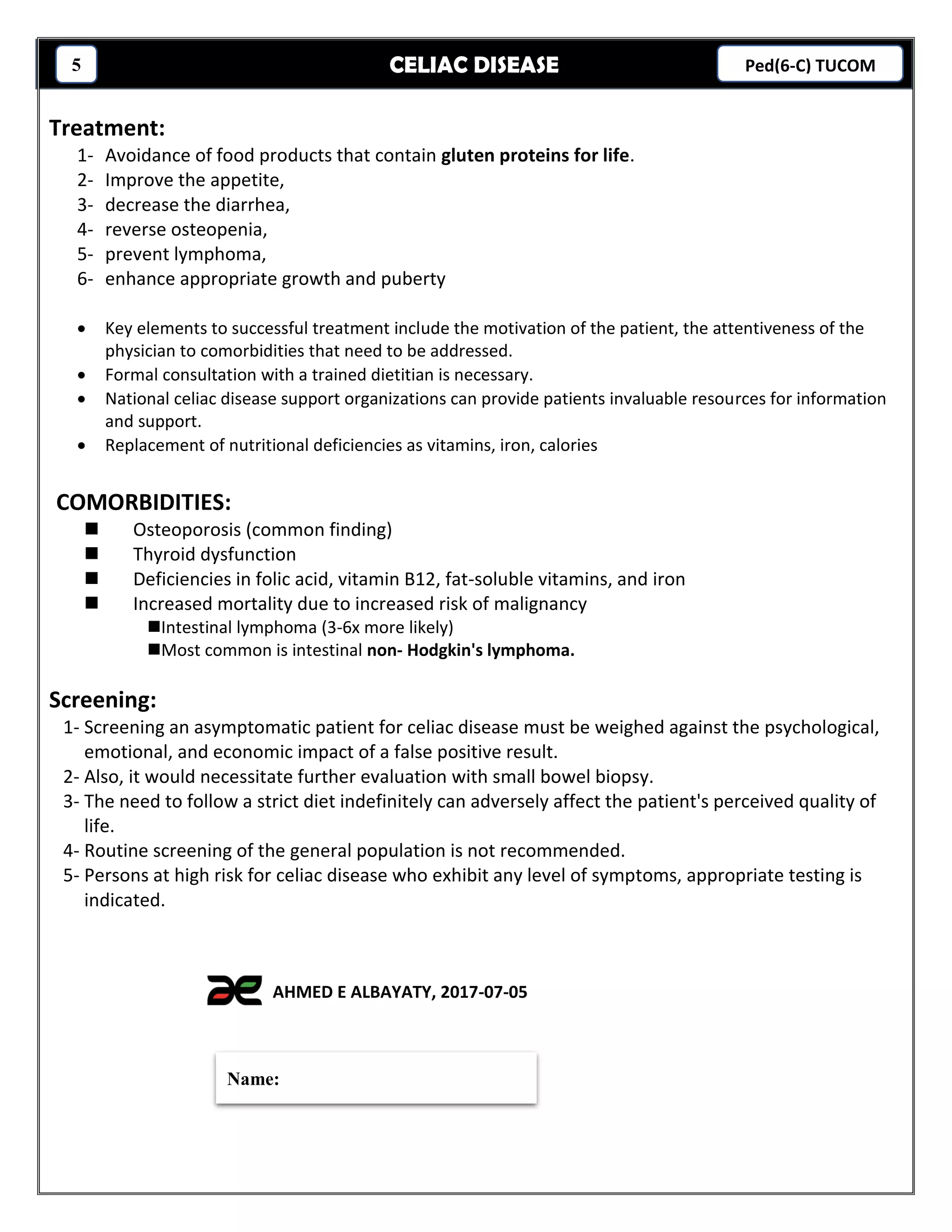 Celiac disease | PDF