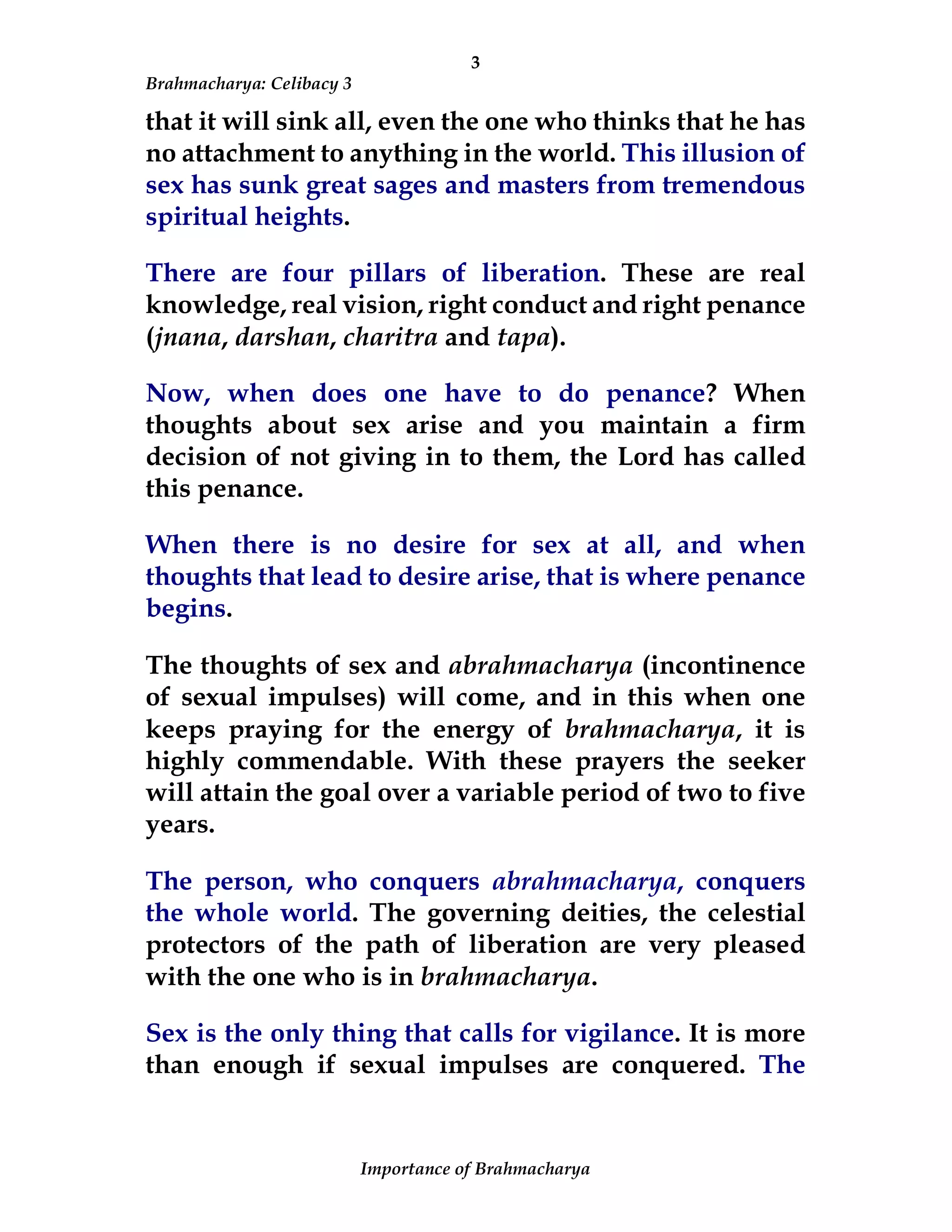 Celibacy 3 - Importance of Brahamacharya | PDF | Sexual Health ...