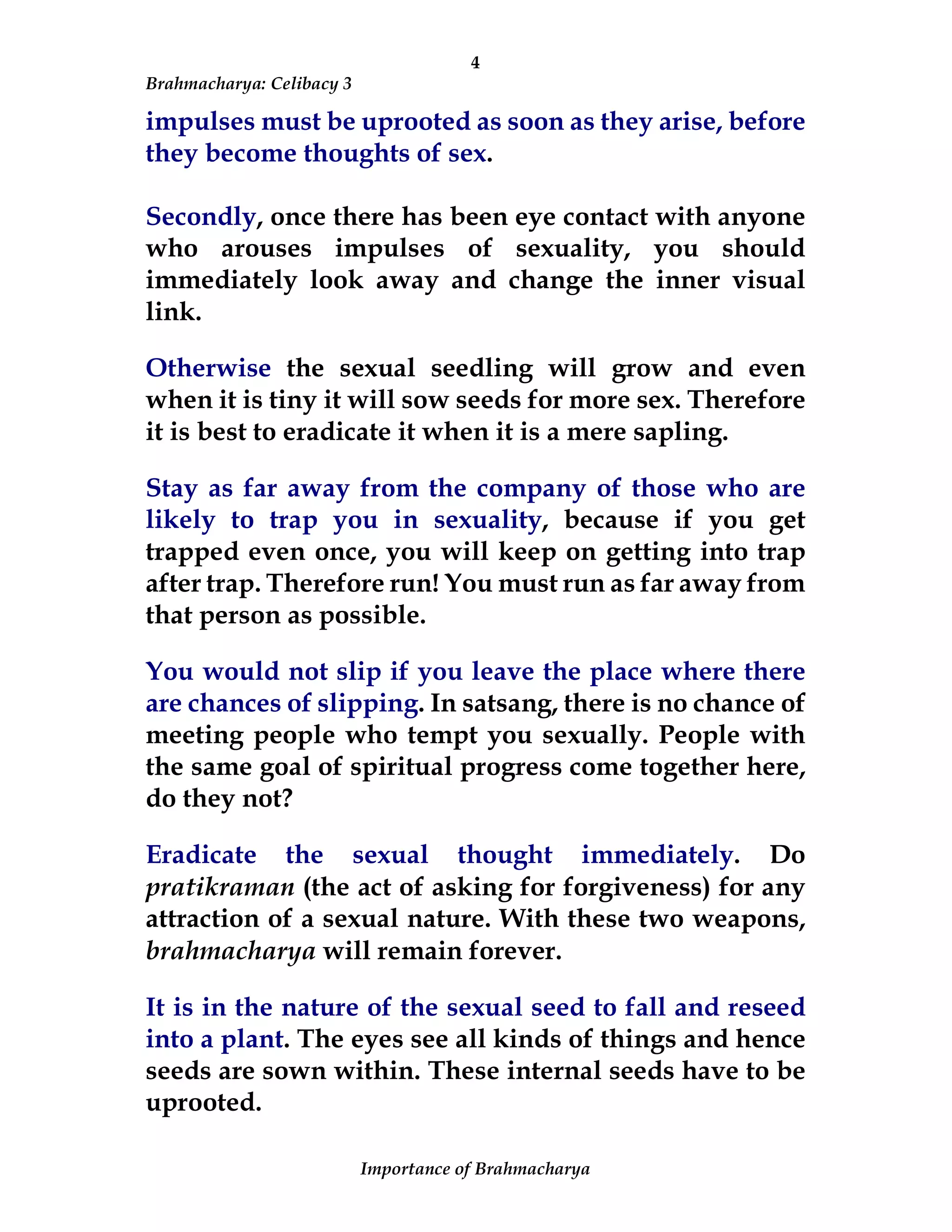 Celibacy 3 - Importance of Brahamacharya | PDF | Sexual Health ...