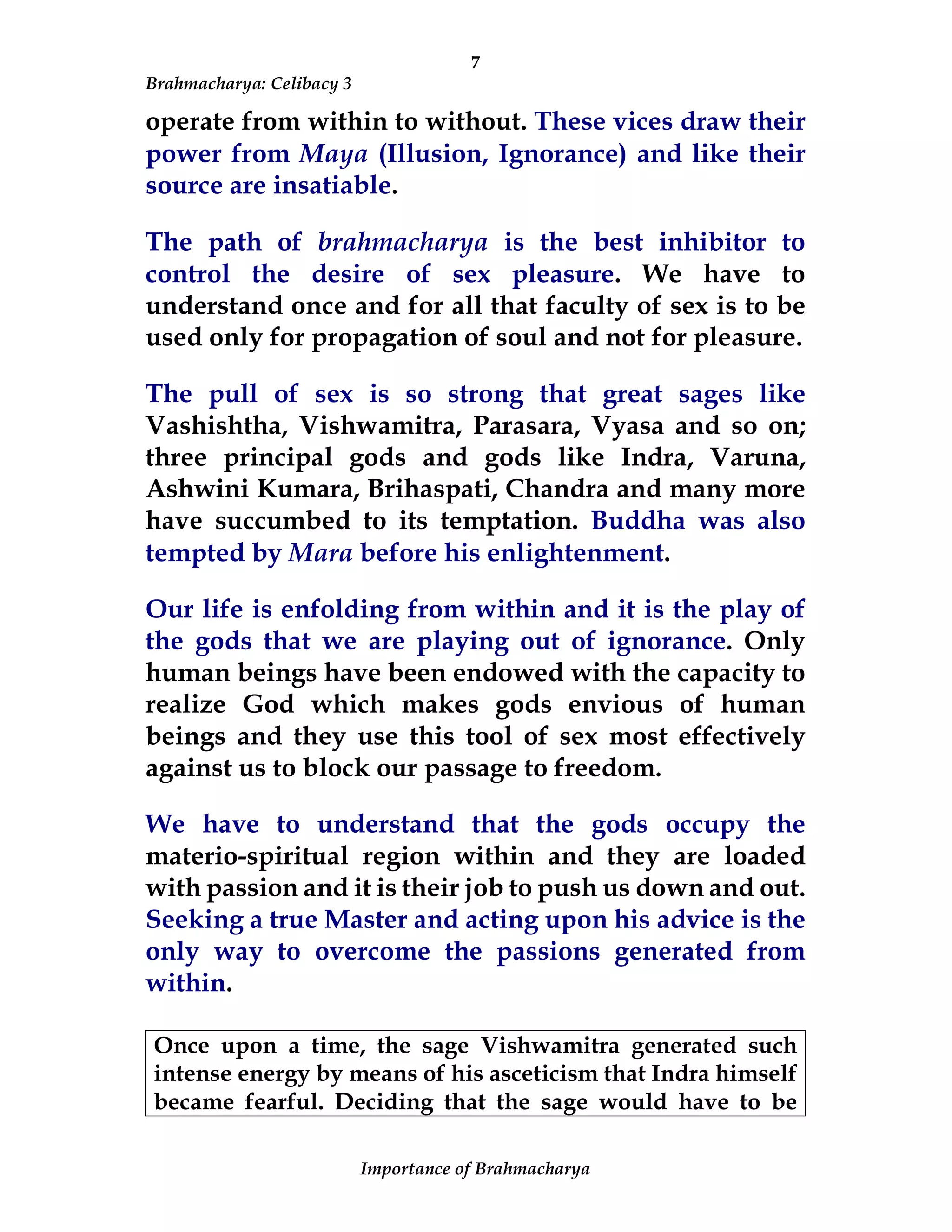 Celibacy 3 - Importance of Brahamacharya | PDF | Sexual Health ...