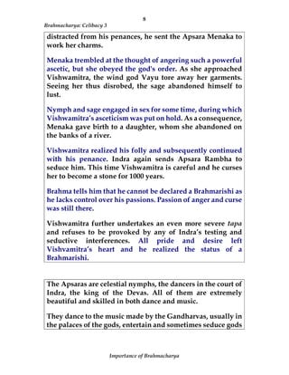 Celibacy 3 - Importance of Brahamacharya | PDF