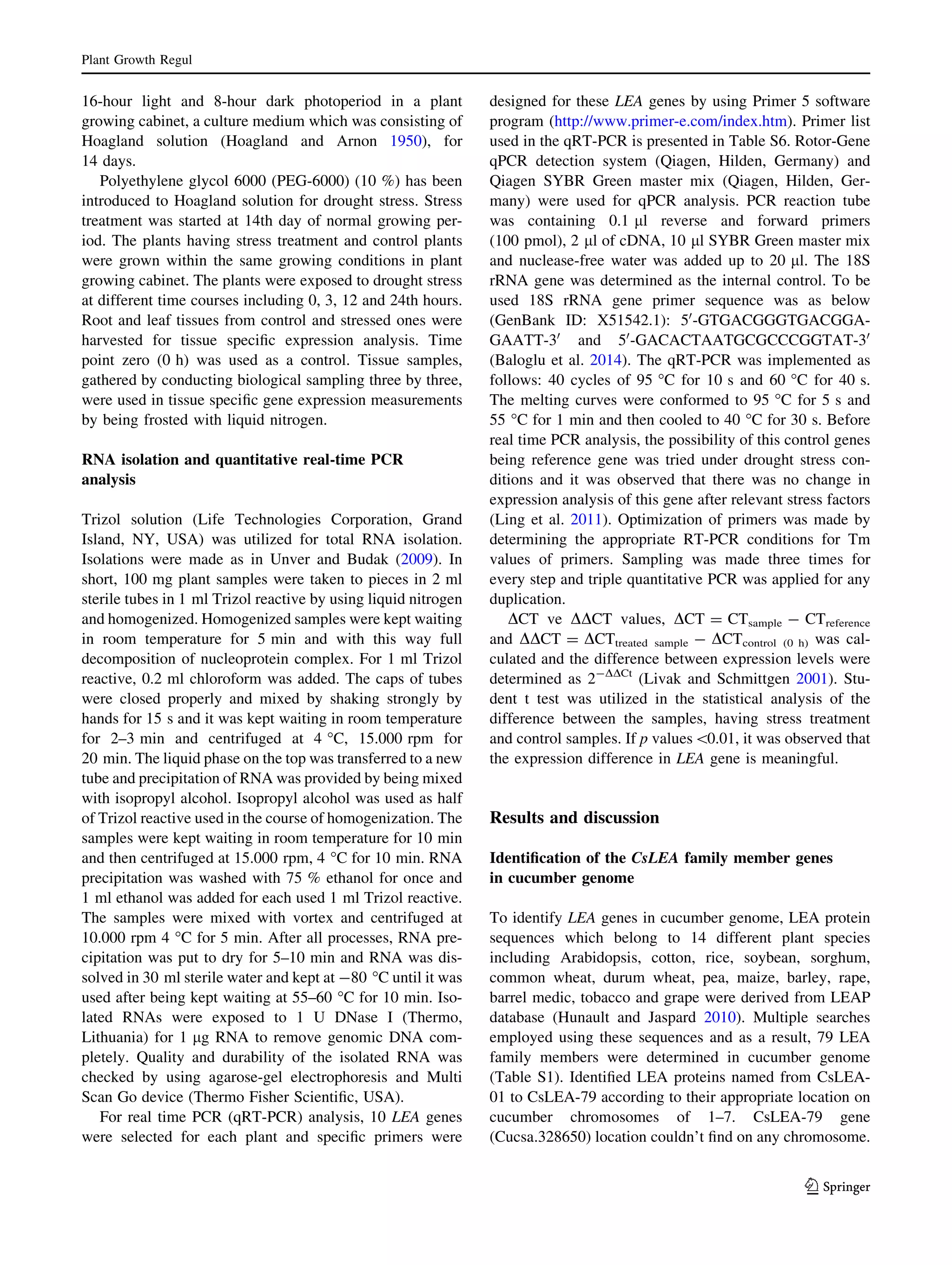 Identification and expression analysis of LEA gene family members in ...