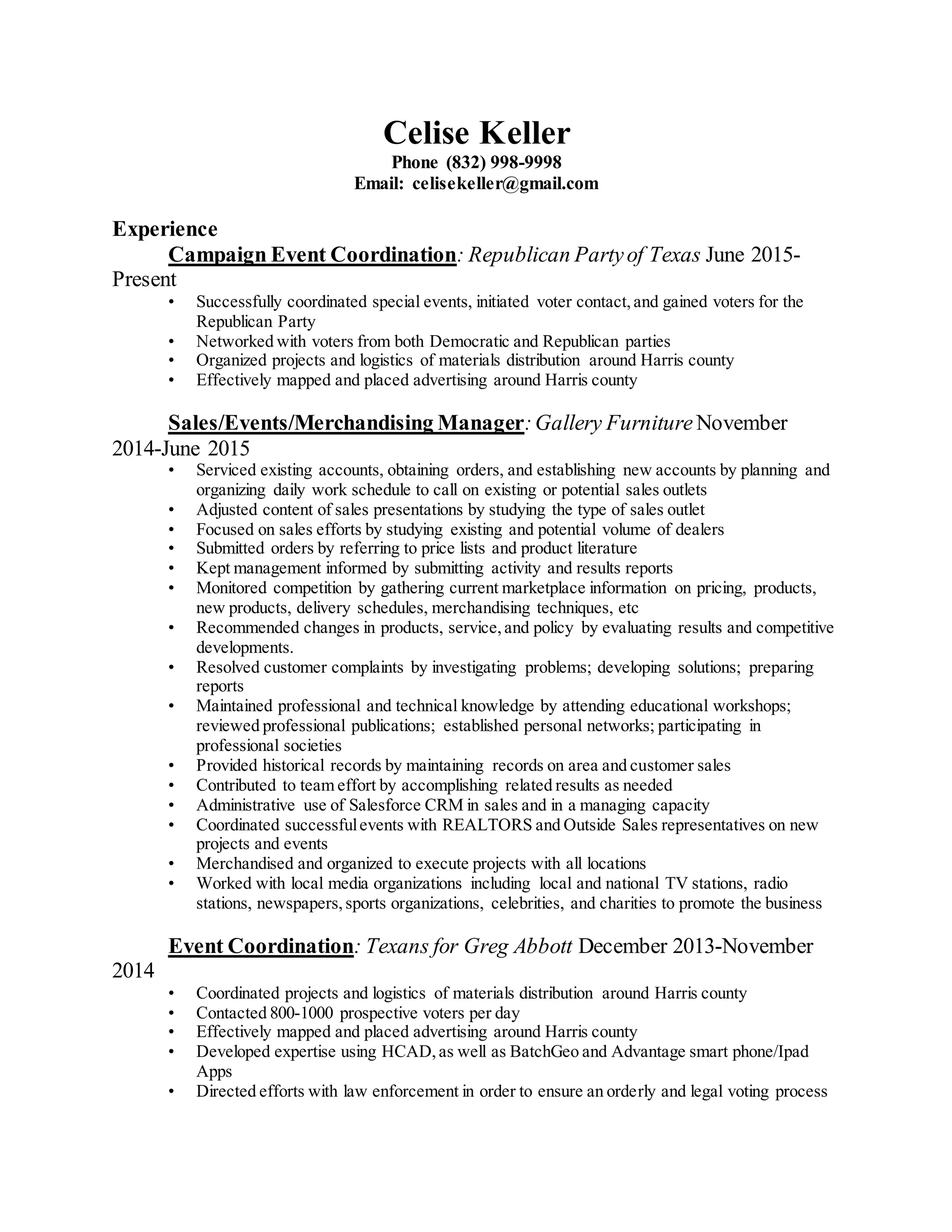 Celise keller resume 6 20-2016 events | DOCX