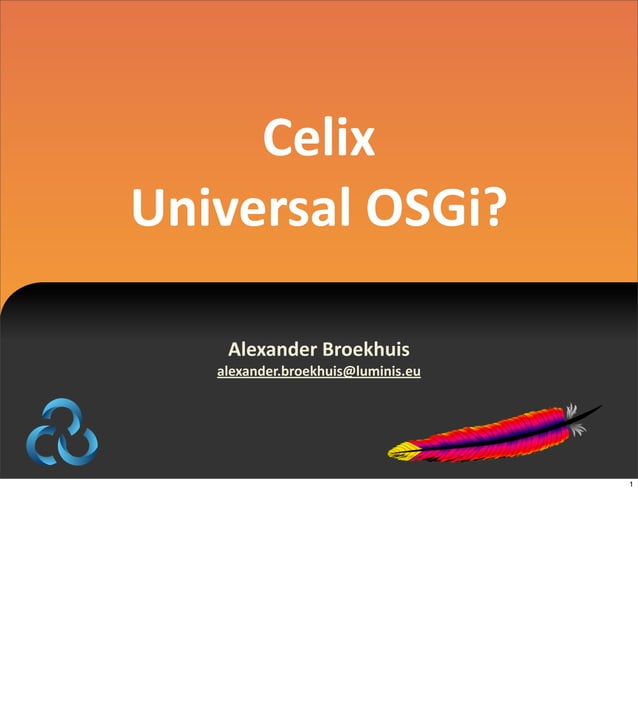 Celix universal OSGi | PDF