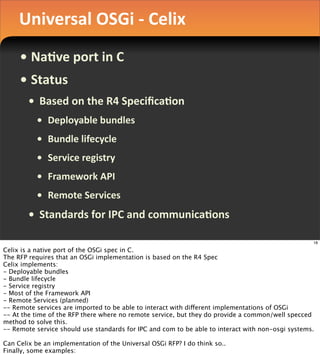 Celix universal OSGi | PDF