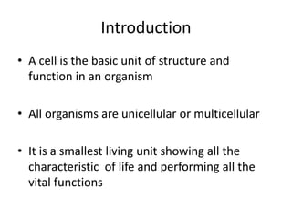 IGCSE Unit 1 Cell | PPTX