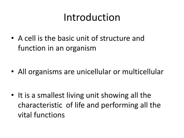 IGCSE Unit 1 Cell | PPTX