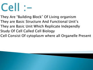 The Living Cell | PPTX