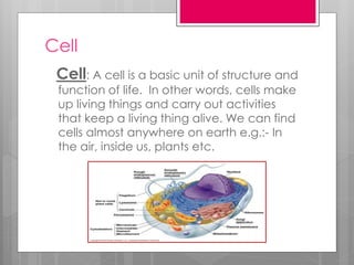 Cell structural and functional unit | PPTX | Biological Sciences | Science