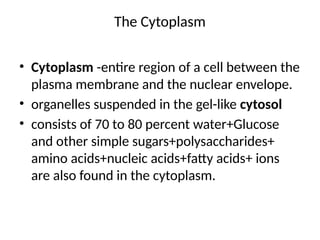 cell structure, components and their functions | PPTX