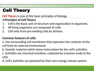 Cell Biology and functions of organelles | PPTX