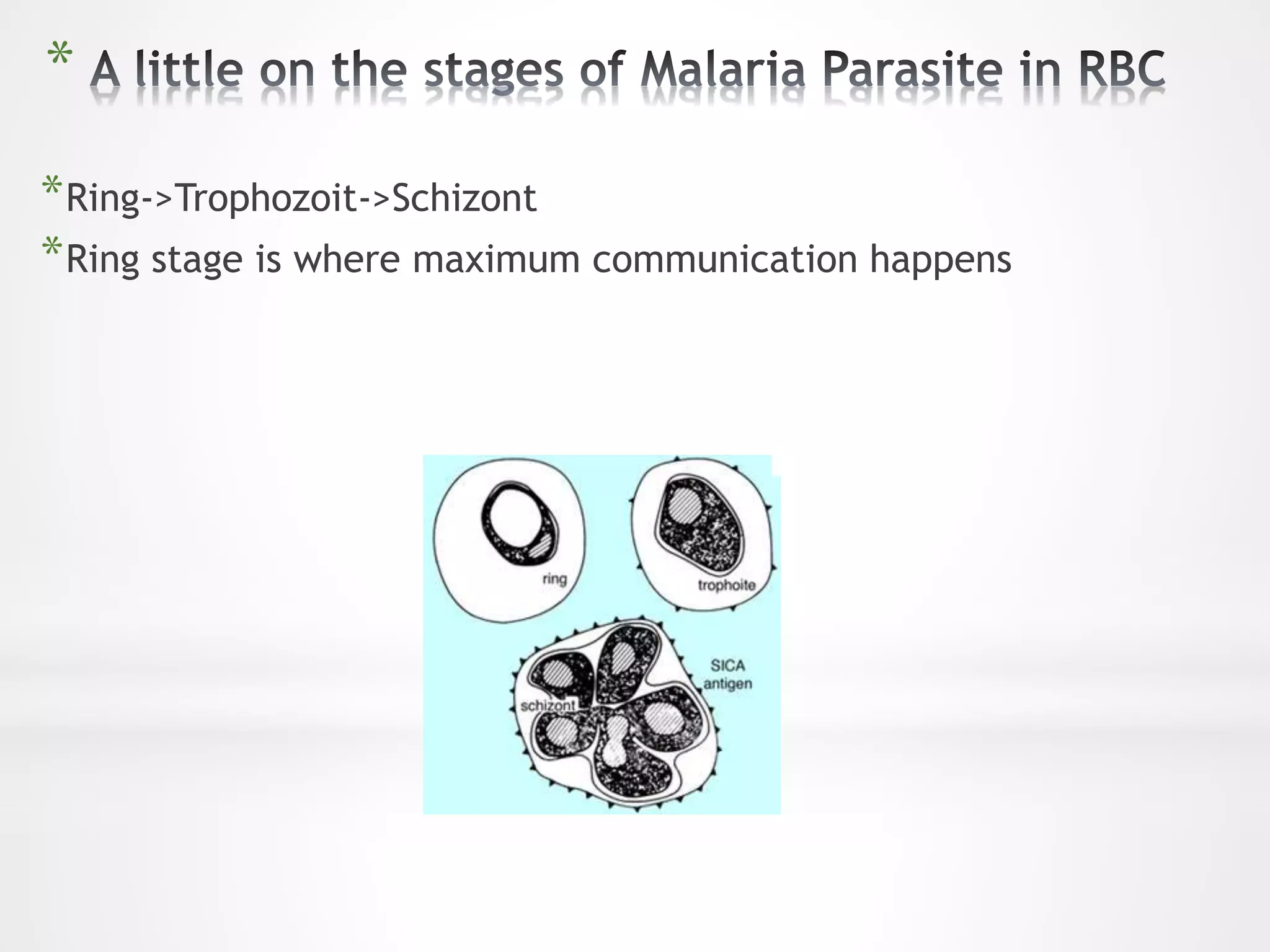 Cell cell communication between malaria-infected red blood cells via | PPT