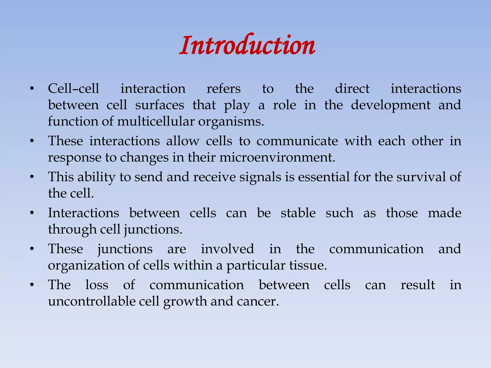 Cell cell interaction | PPTX