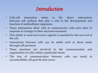 Cell cell interaction | PPTX