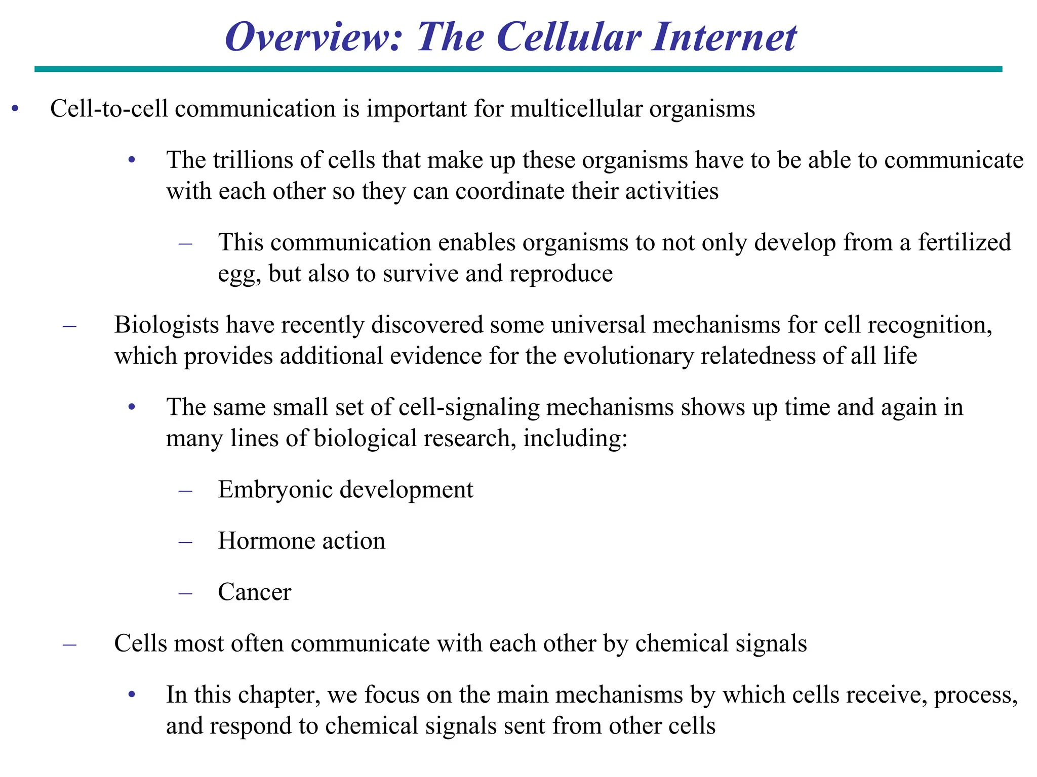 Cell-Communication and the types of cell communications | PDF