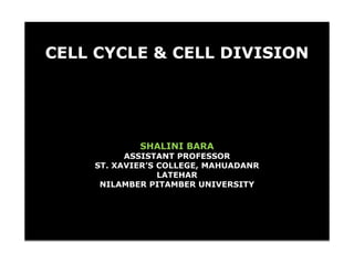 Cell cycle & division | PPTX