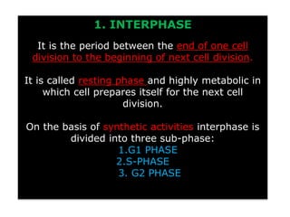 Cell cycle & division | PPTX