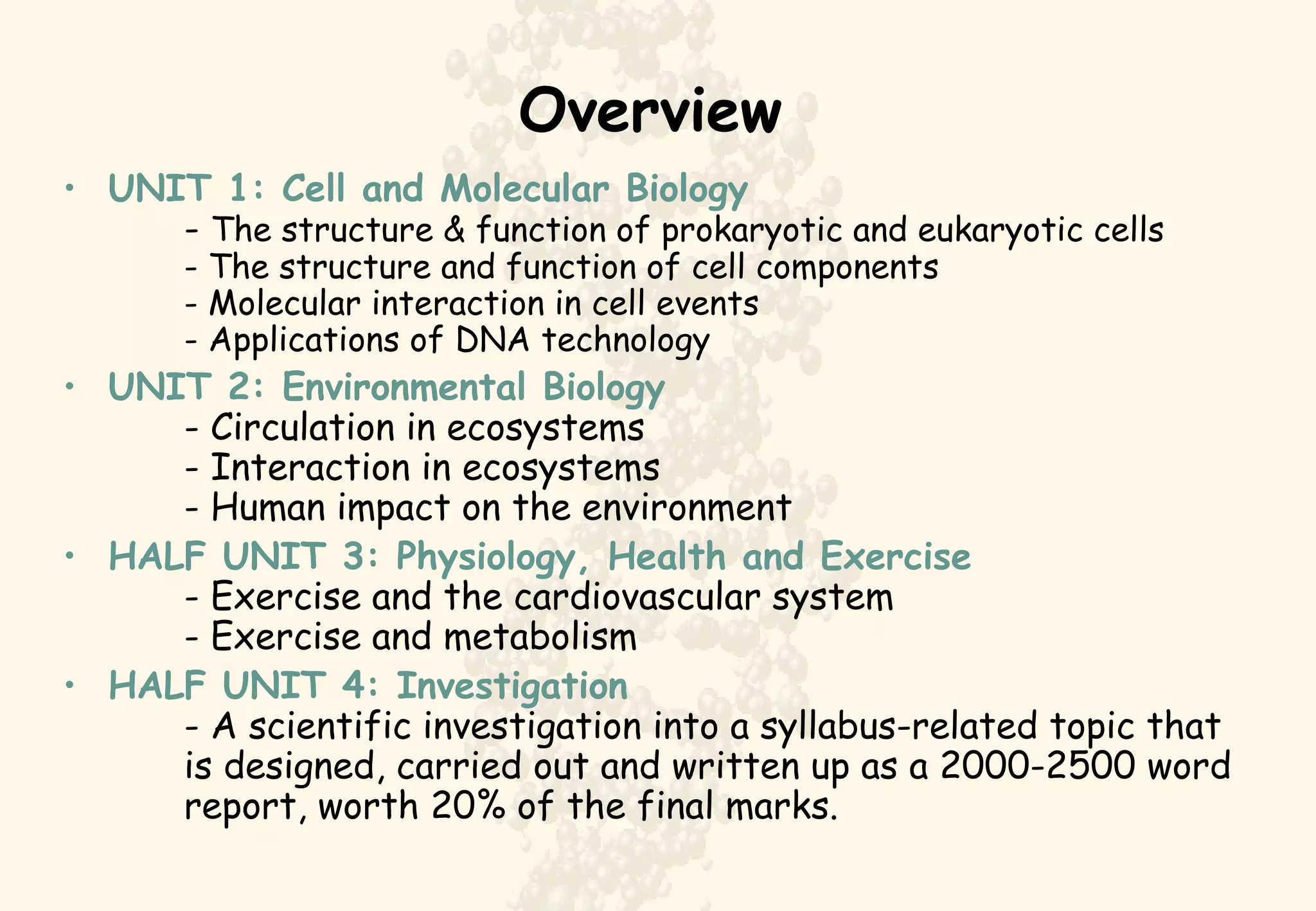 Cell & Molecular Biology | PPT